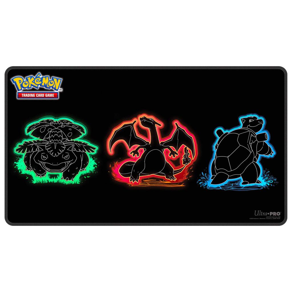 Neon Kanto Playmat – Charizard, Turtle & Venusaur | Ultra Pro