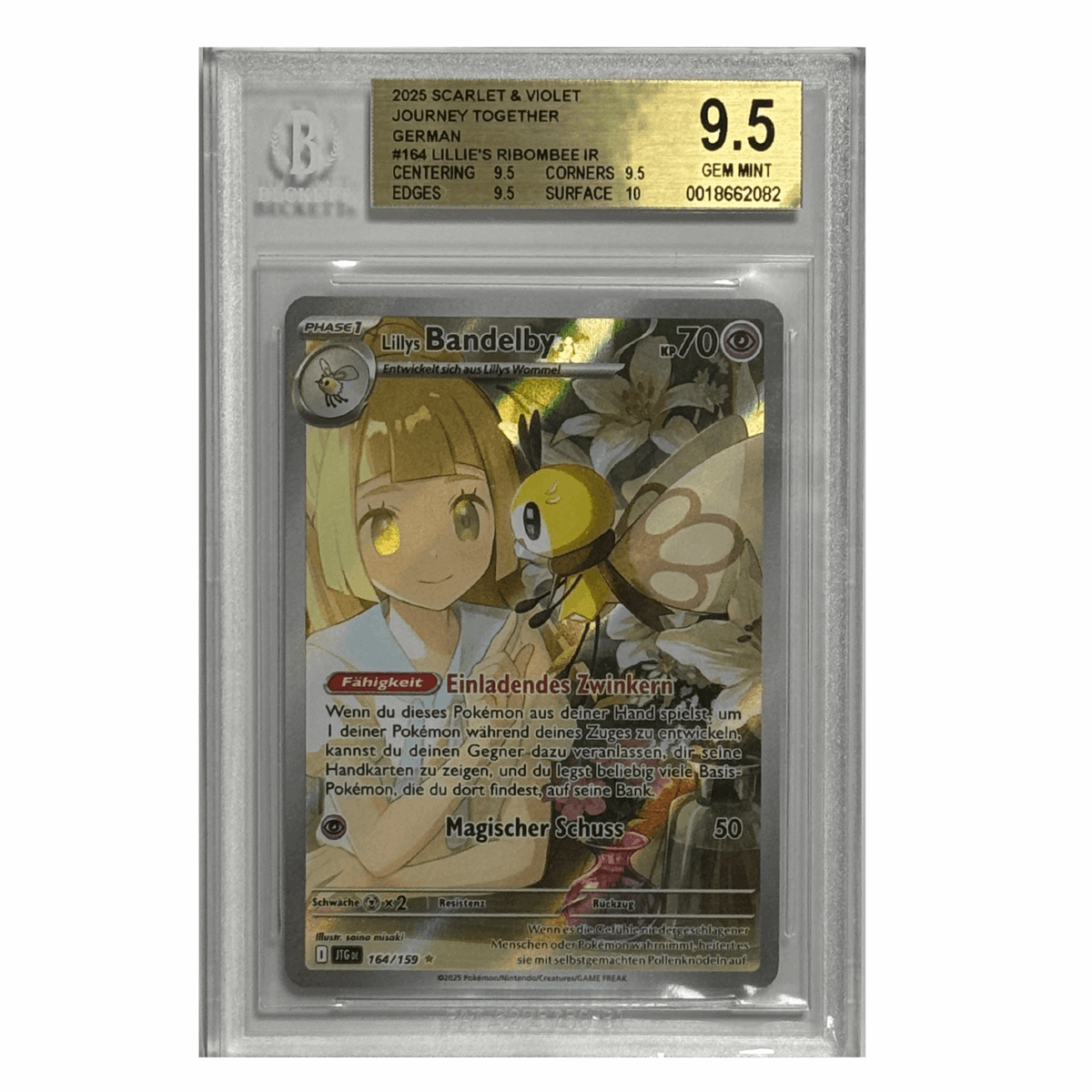 Pokémon – Lillies Bandelby IR #164 (Journey Together) – BGS 9.5 Gem Mi
